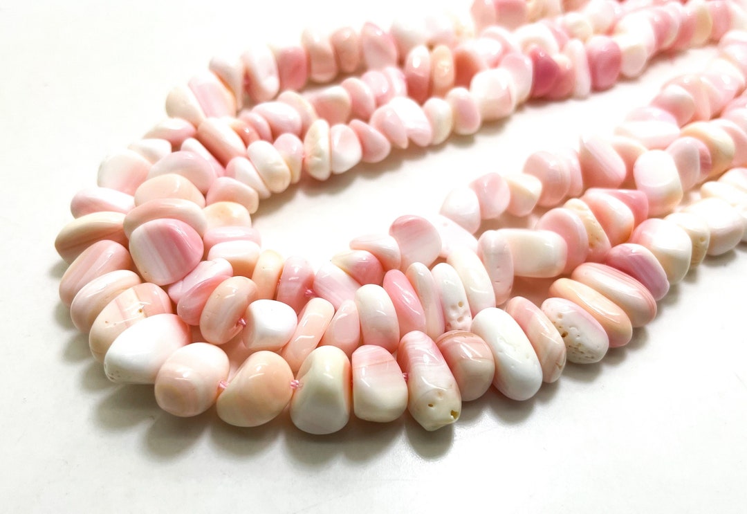 Natural Queen Conch Shell Beads, Pink Queen Conch Shell Nugget Chips ...