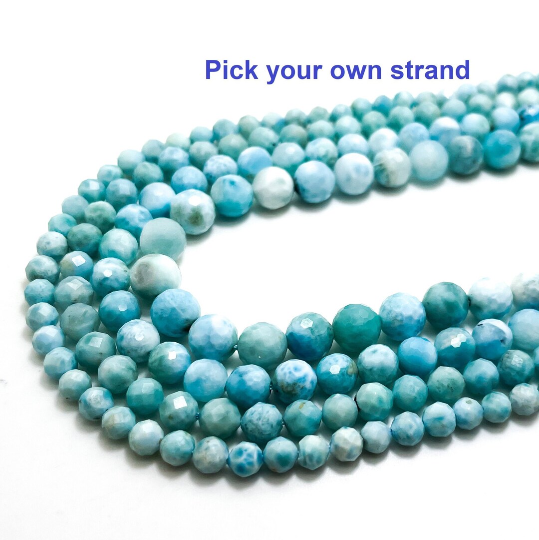 Natural Larimar Beads, High Quality Genuine Blue Larimar Natural ...