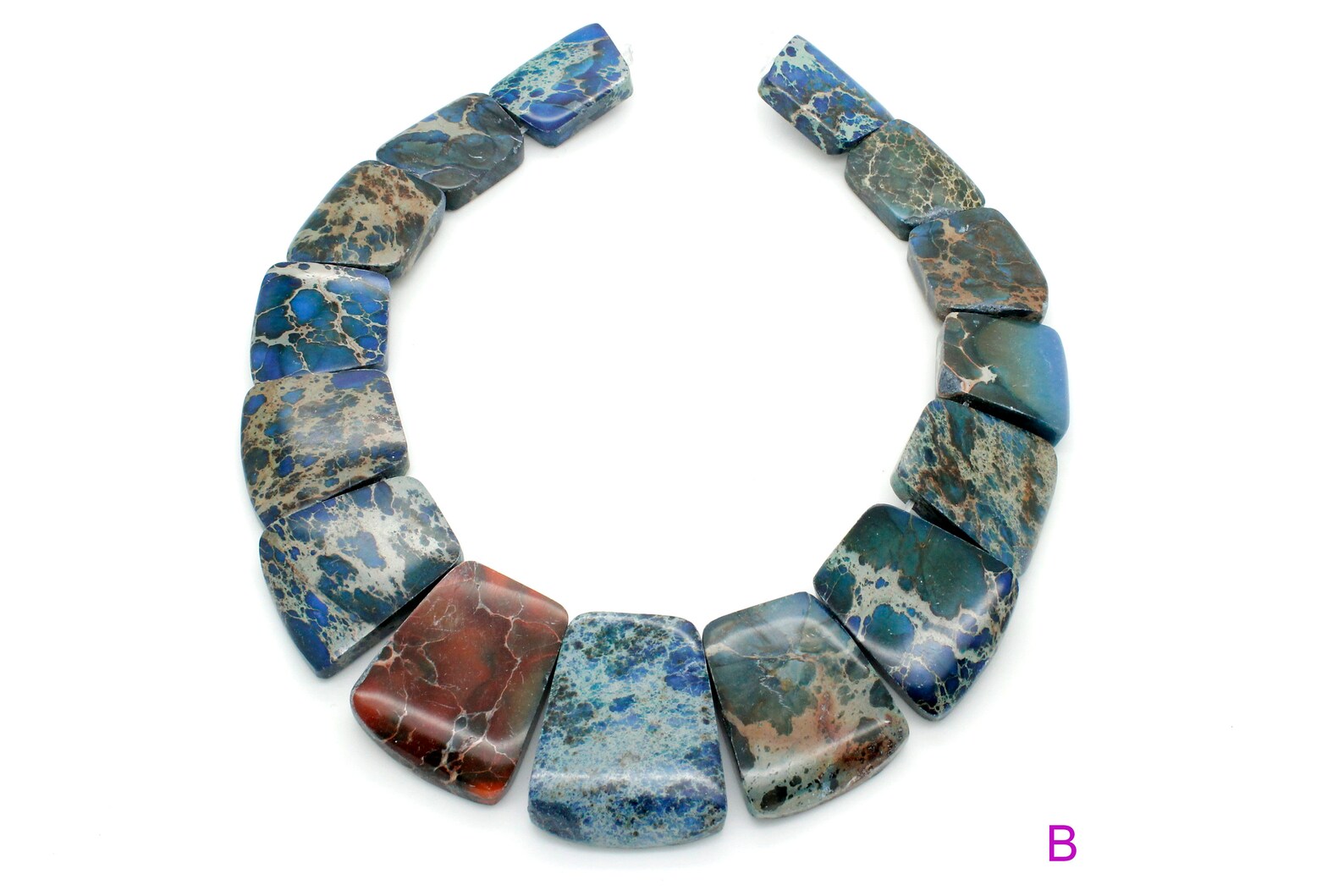 Imperial Jasper Flat Trapezoid Teeth Nugget Smooth Pink - Etsy