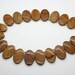 Natural Jasper, Wood Brown Jasper Natural Flat Oval Smooth Gemstone ...