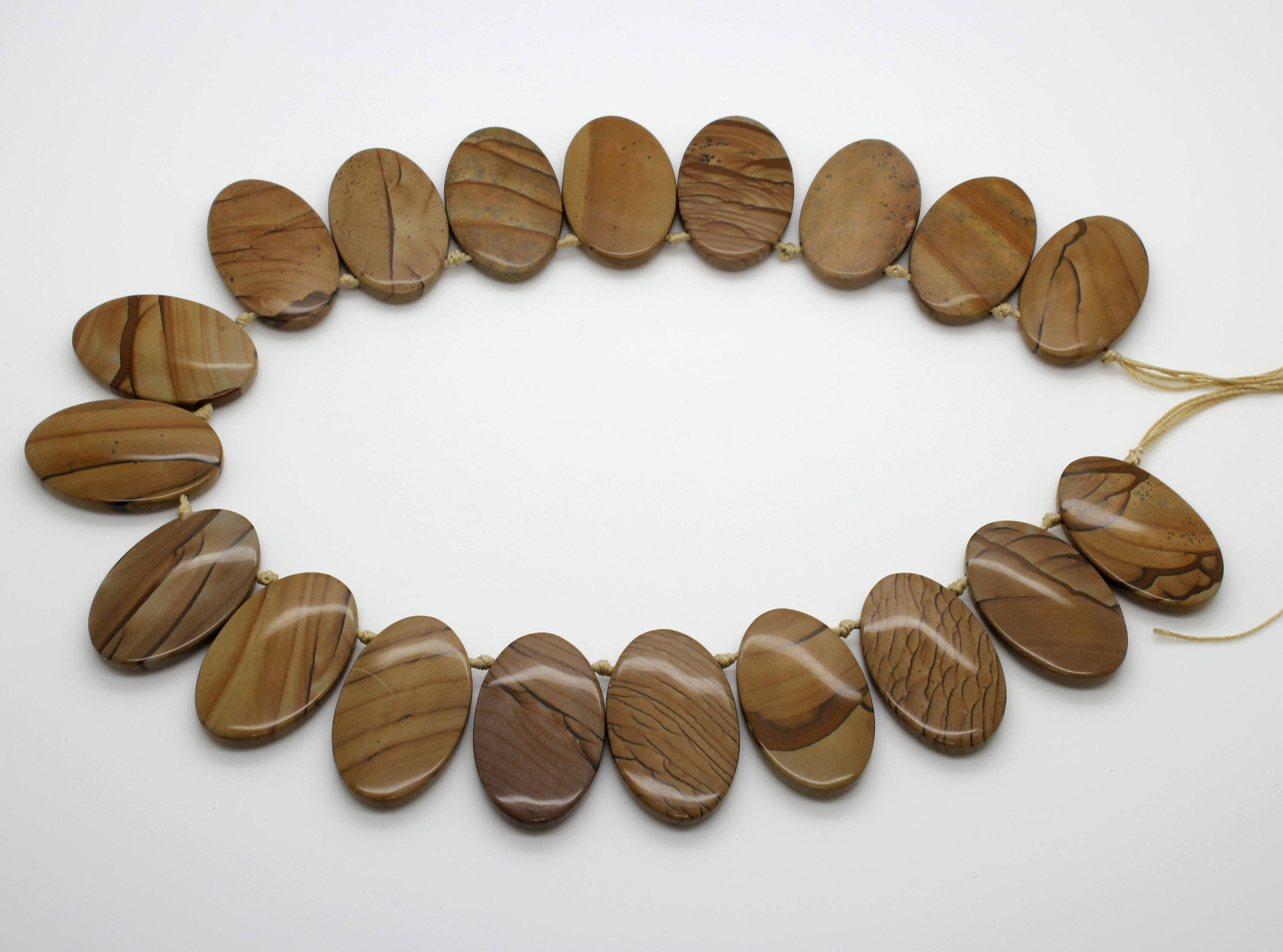 Natural Jasper Wood Brown Jasper Natural Flat Oval Smooth - Etsy
