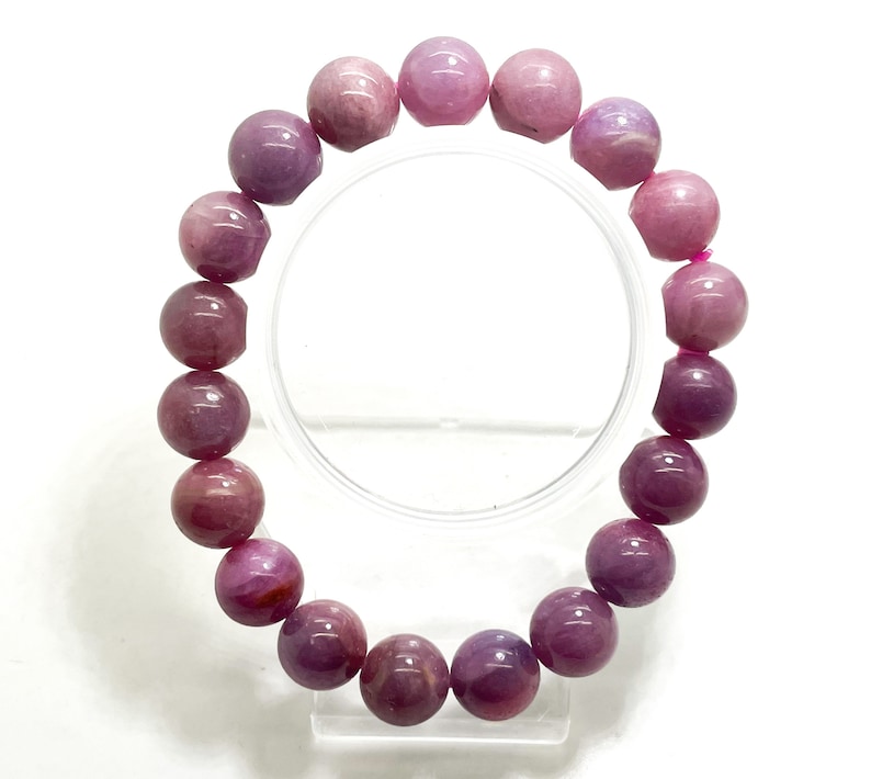Genuine Red Ruby Bracelet, Natural Red Ruby Polished Round 8mm 9mm 10mm ...