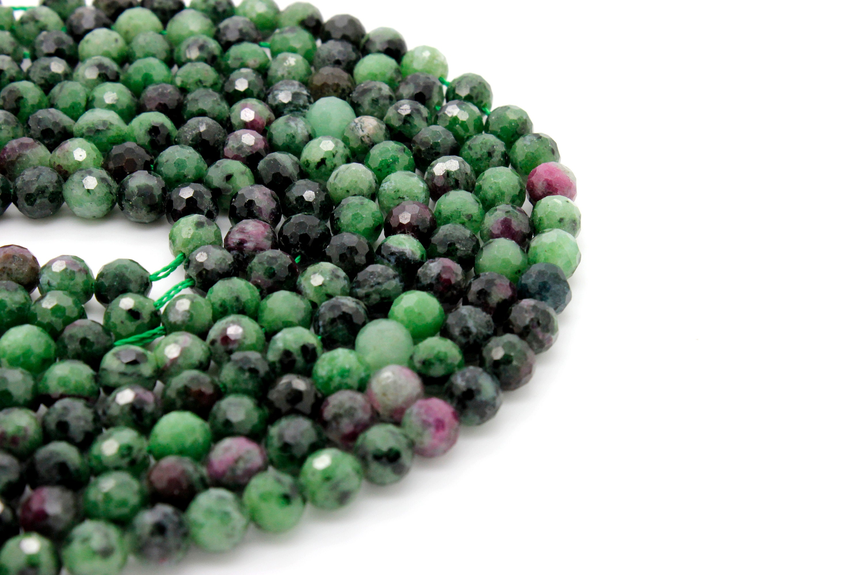 Natural Red Green Ruby Red Green Ruby Zoisite Faceted Sphere - Etsy