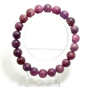 Genuine Red Ruby Bracelet, Natural Red Ruby Polished Round 8mm 9mm 10mm ...