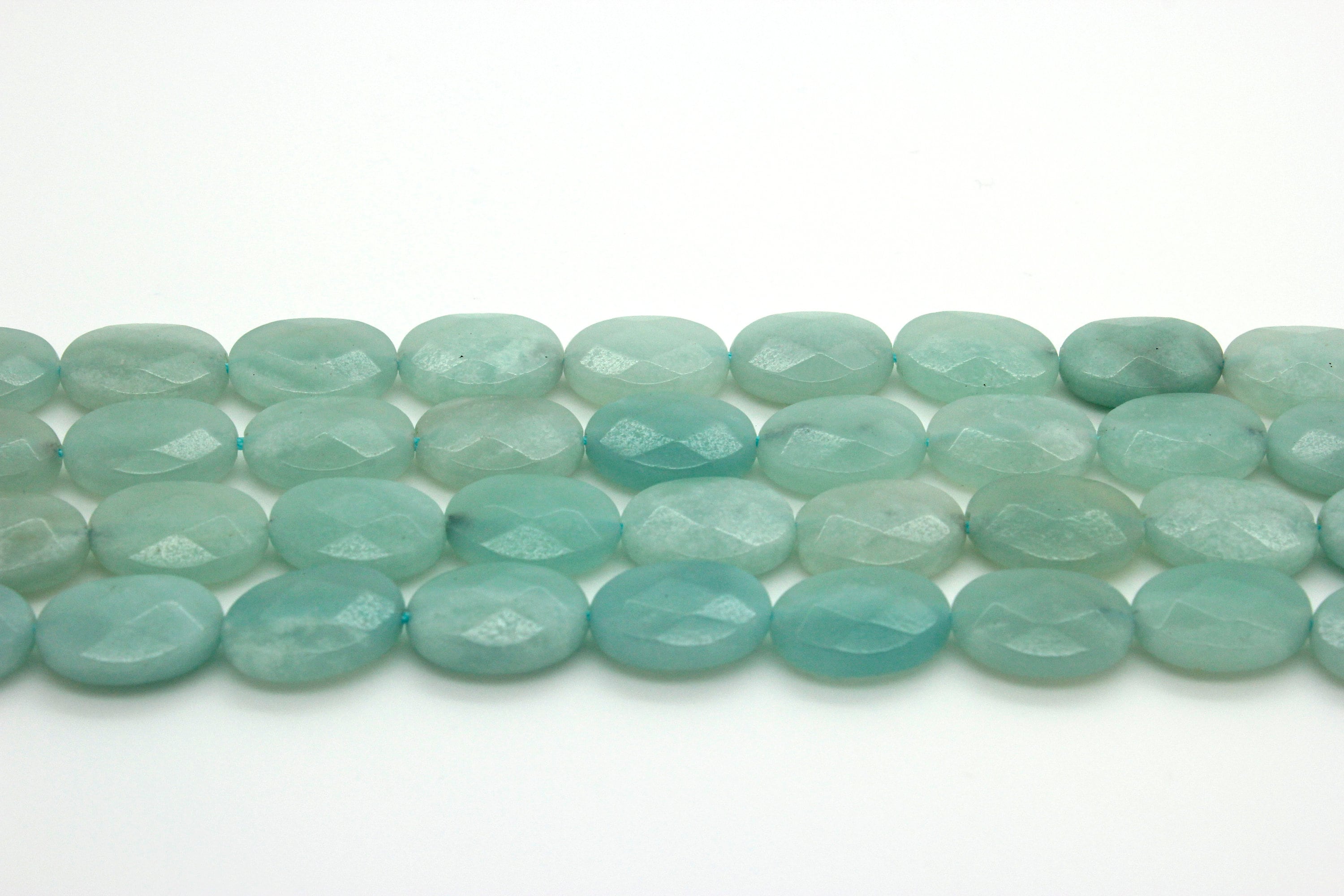 Natural Amazonite Amazonite Flat Faceted Oval Loose Gemstone | Etsy