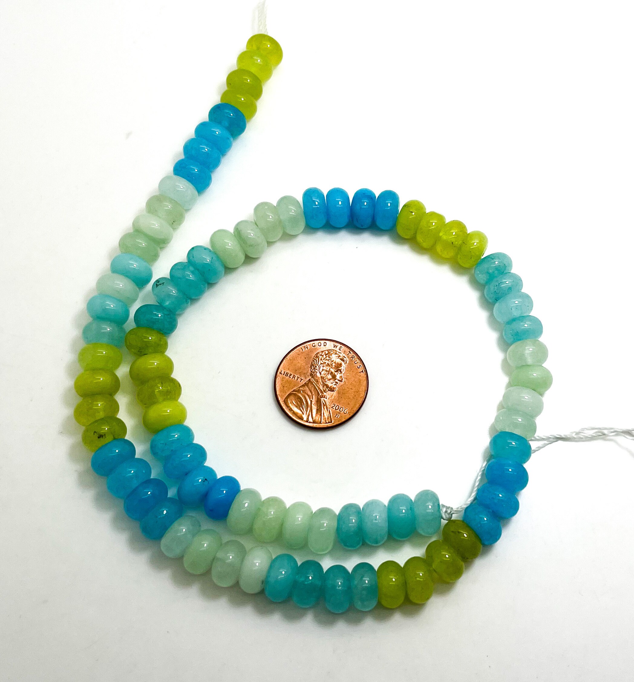 Rainbow Jade Green Blue Pink Purple Jade Polished 5mm X 8mm - Etsy