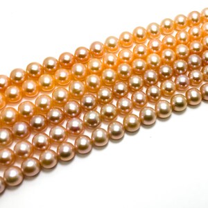 Natural Genuine Japan Pearl Akoya 9-10mm High Quality Light Pink Luster ...