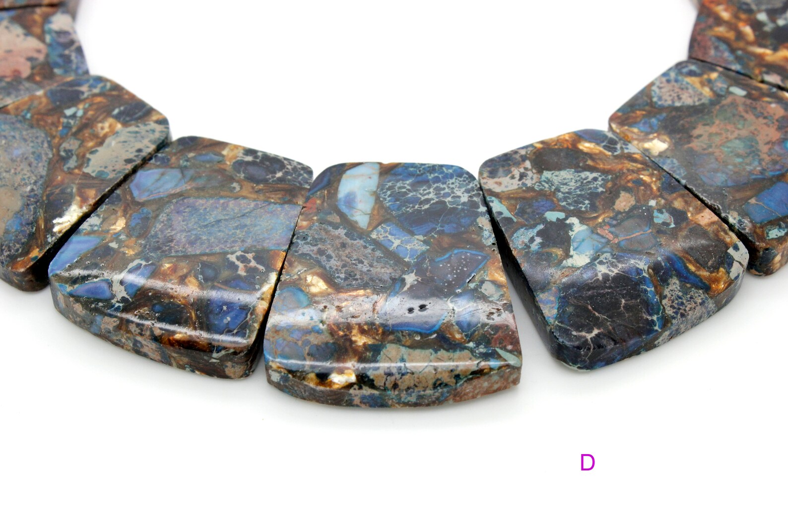 Imperial Jasper Flat Trapezoid Teeth Nugget Smooth Pink Nautral Loose ...