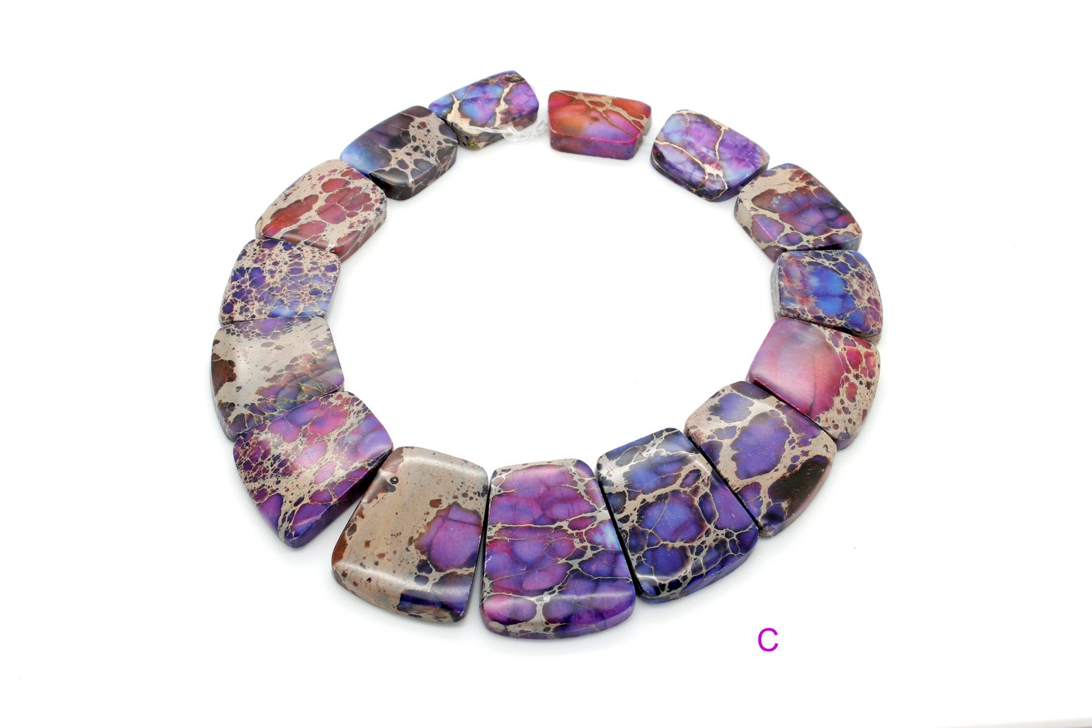 Imperial Jasper Flat Trapezoid Teeth Nugget Smooth Pink - Etsy