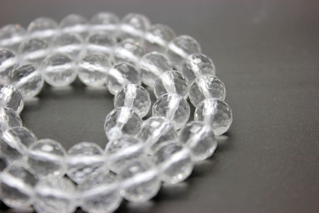 Natural Quartz, Clear Transparent Quartz Faceted Round Ball Sphere ...