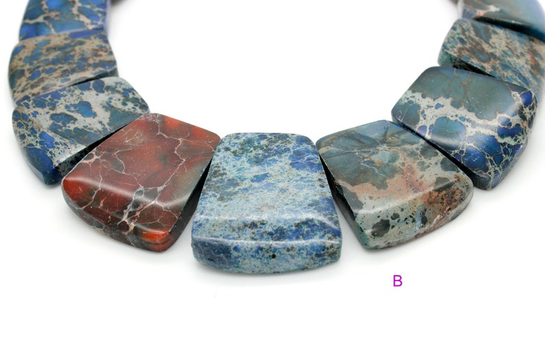 Imperial Jasper Flat Trapezoid Teeth Nugget Smooth Pink - Etsy