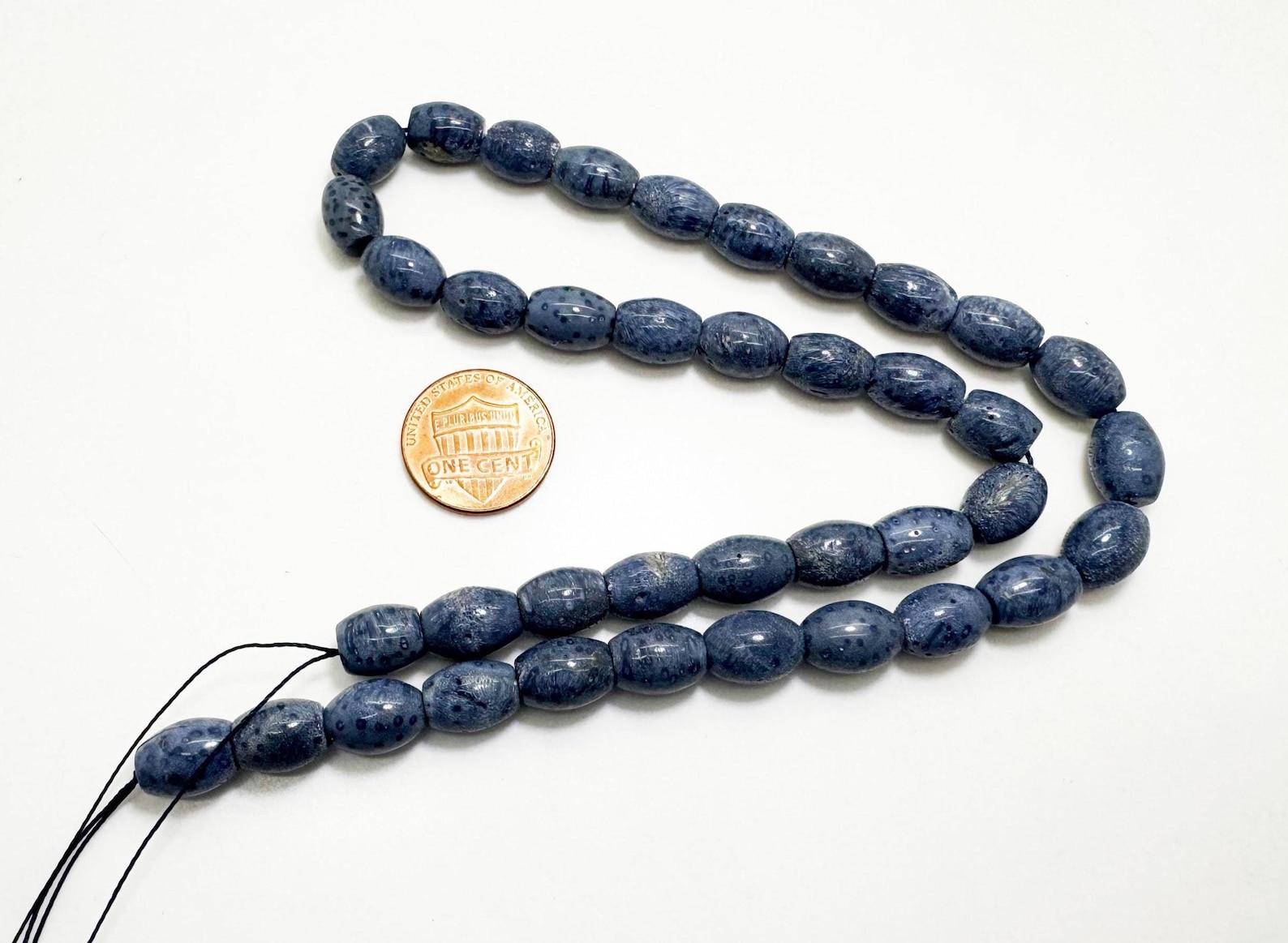 Natural Blue Coral Barrel Beads | Organic Barrel Shape | Approx 8x11mm ...