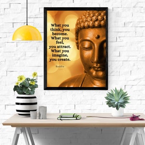 Buddha Original Quote Art to Print 8 X 10, Yoga Studio Art, Buddhist ...