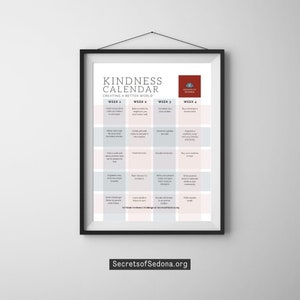 Printable Kindness Calendar Kindness Activities for Kids - Etsy