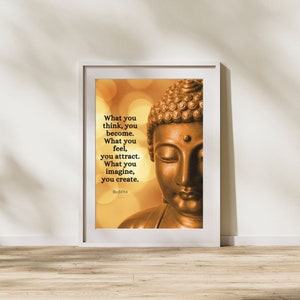 Buddha Original Quote Art to Print 8 X 10, Yoga Studio Art, Buddhist ...