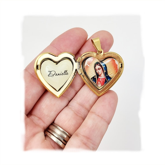 Heart Photo Locket Personalized Gift Unique Gold Locket Necklace Etsy