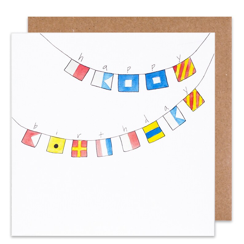 Happy Birthday Maritime Flag Print Daniel Island South Carolina - Etsy