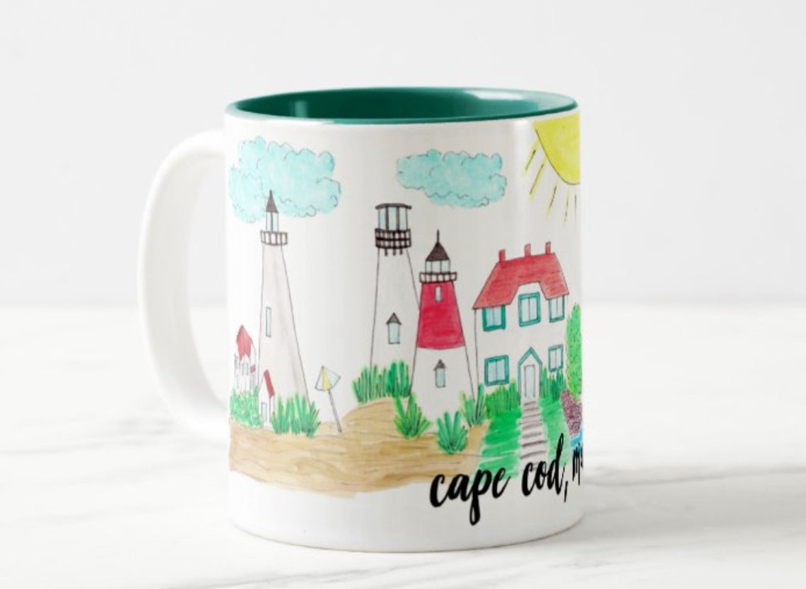 Cape Cod MA Coffee Mug Cape Cod Mug Coffee Mug Coastal - Etsy