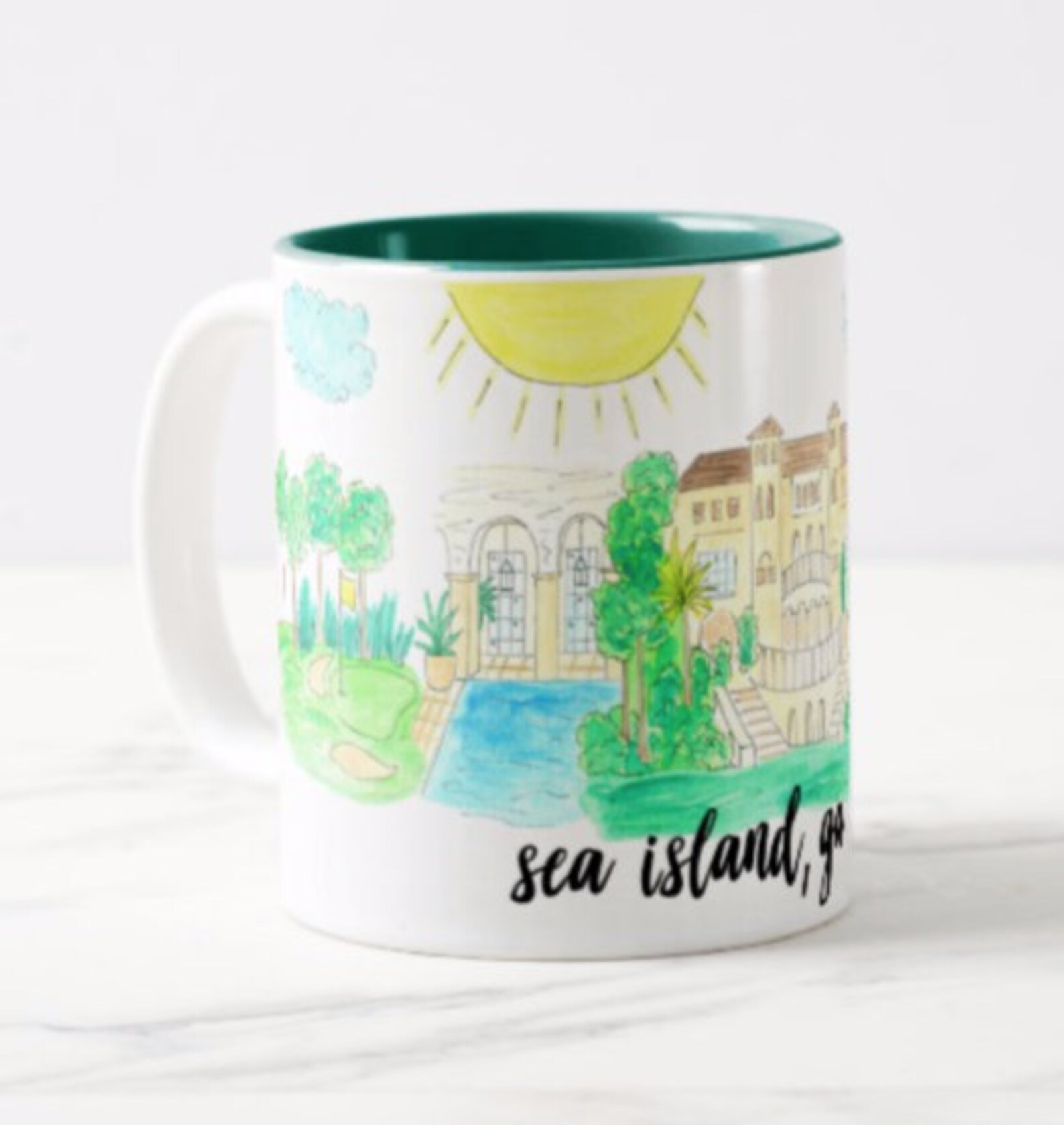 Sea Island GA Coffee Mug Sea Island Mug Coffee Mug Coastal - Etsy