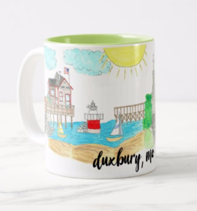 Duxbury MA Coffee Mug MA Mug Coffee Mug Coastal Mug - Etsy