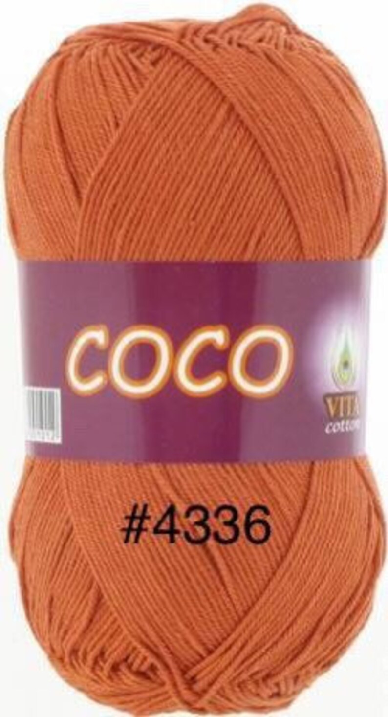 Cotton Yarn 100% Mercerized Cotton Vita Coco Yarn for Hand | Etsy