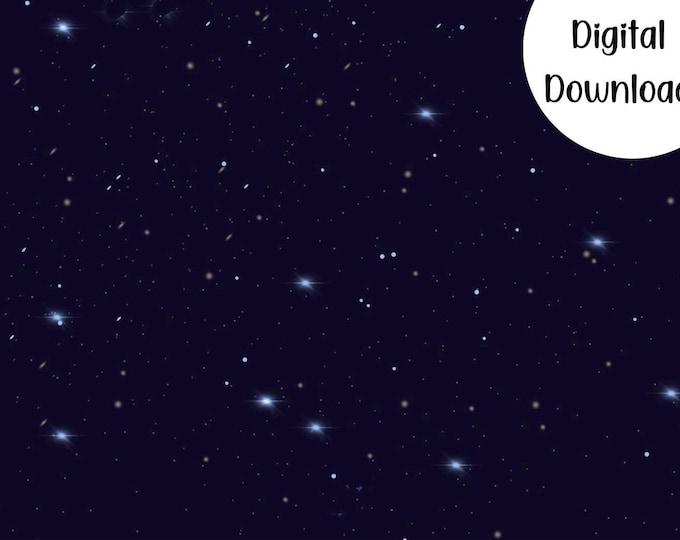 Starry Sky DIGITAL Paper Pack - 8 12x12” Papers - Backgrounds, Space ...