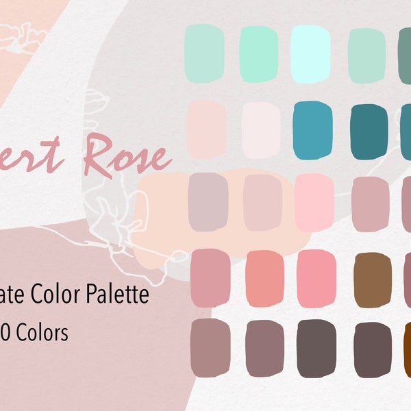 Desert Rose Color Palette - Etsy