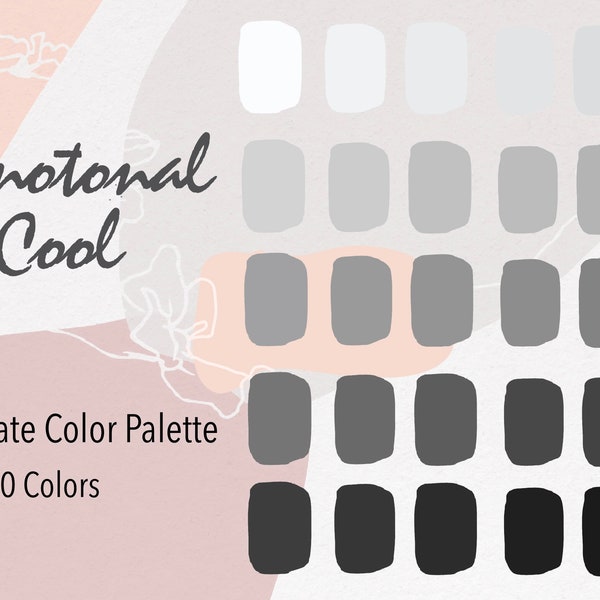 Gray Procreate Palette - Etsy