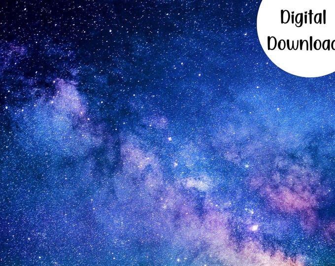 Starry Sky DIGITAL Paper Pack - 8 12x12” Papers - Backgrounds, Space ...