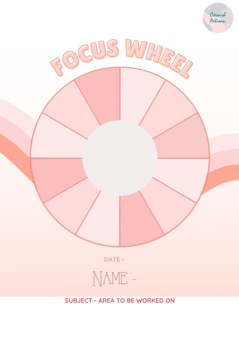 Printable Focus Wheel A4 US Letter Goodnotes Law of - Etsy