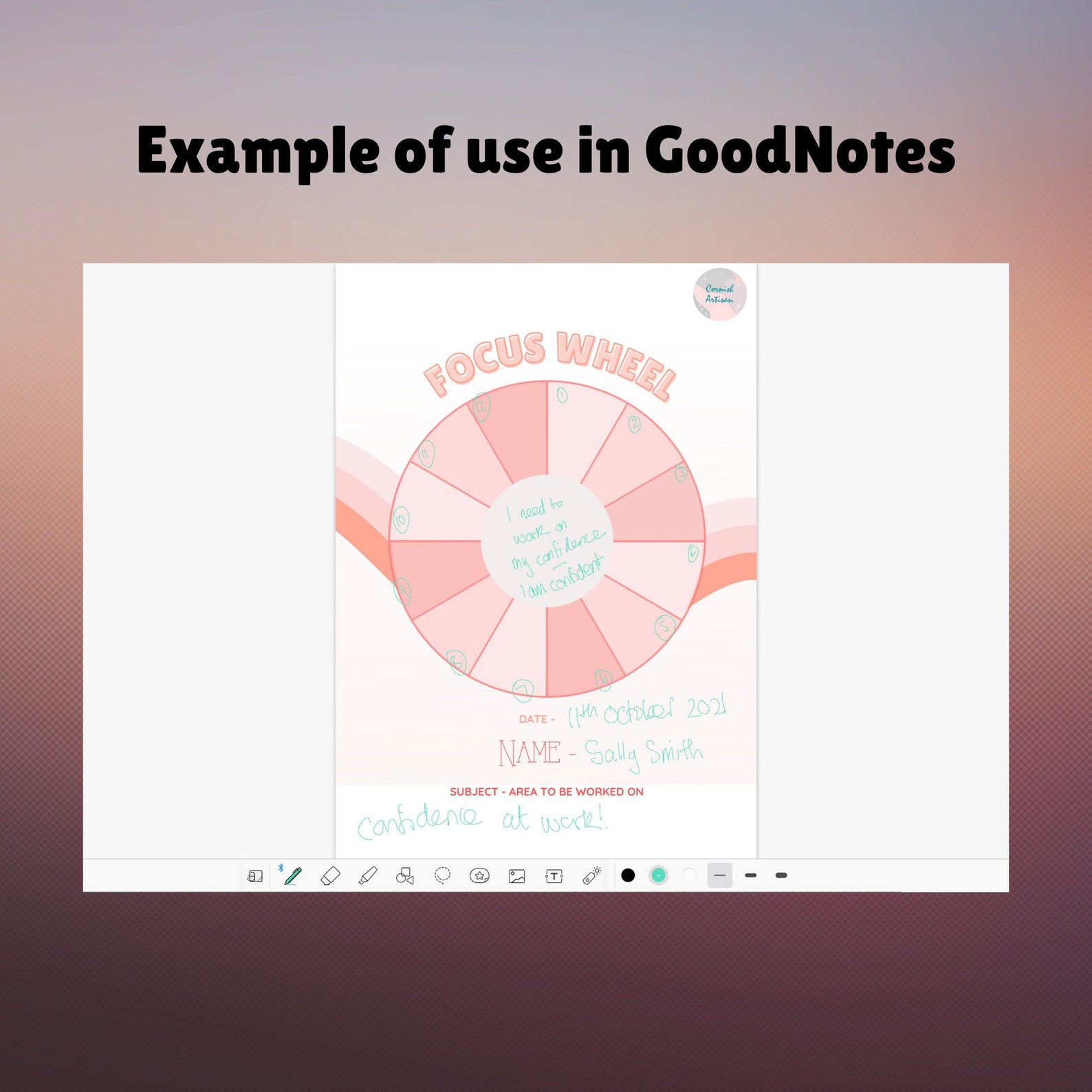 Printable Focus Wheel A4 US Letter Goodnotes Law of - Etsy