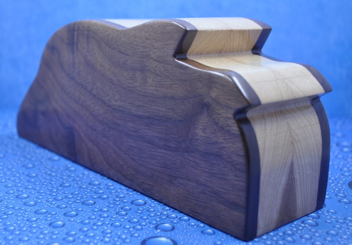 Box Jewelry Keepsake Collectible Box Unique Dolphin Sculpted Walnut ...