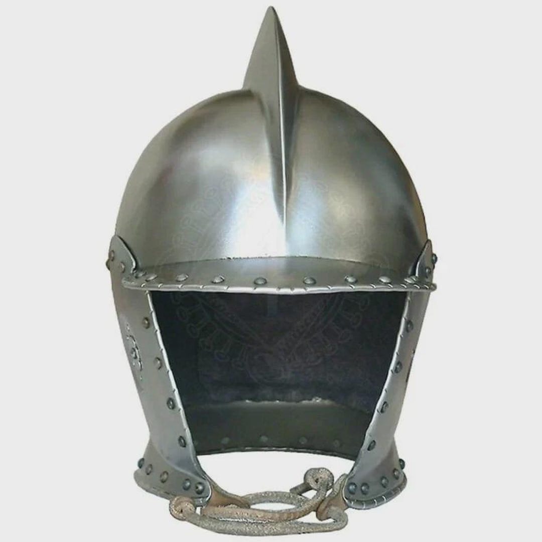 Medieval Steel Combat Helmet With Ridge Crest, Knight Style, Cosplay ...