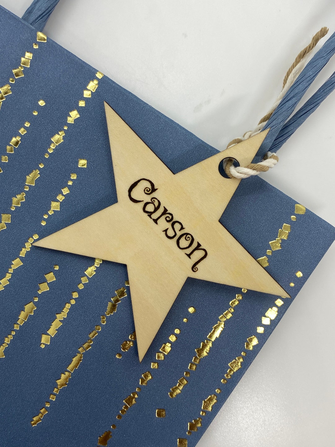 Wooden Name Tag - Star Name Tag - Party Tag - Gift Tag - Name Sign ...