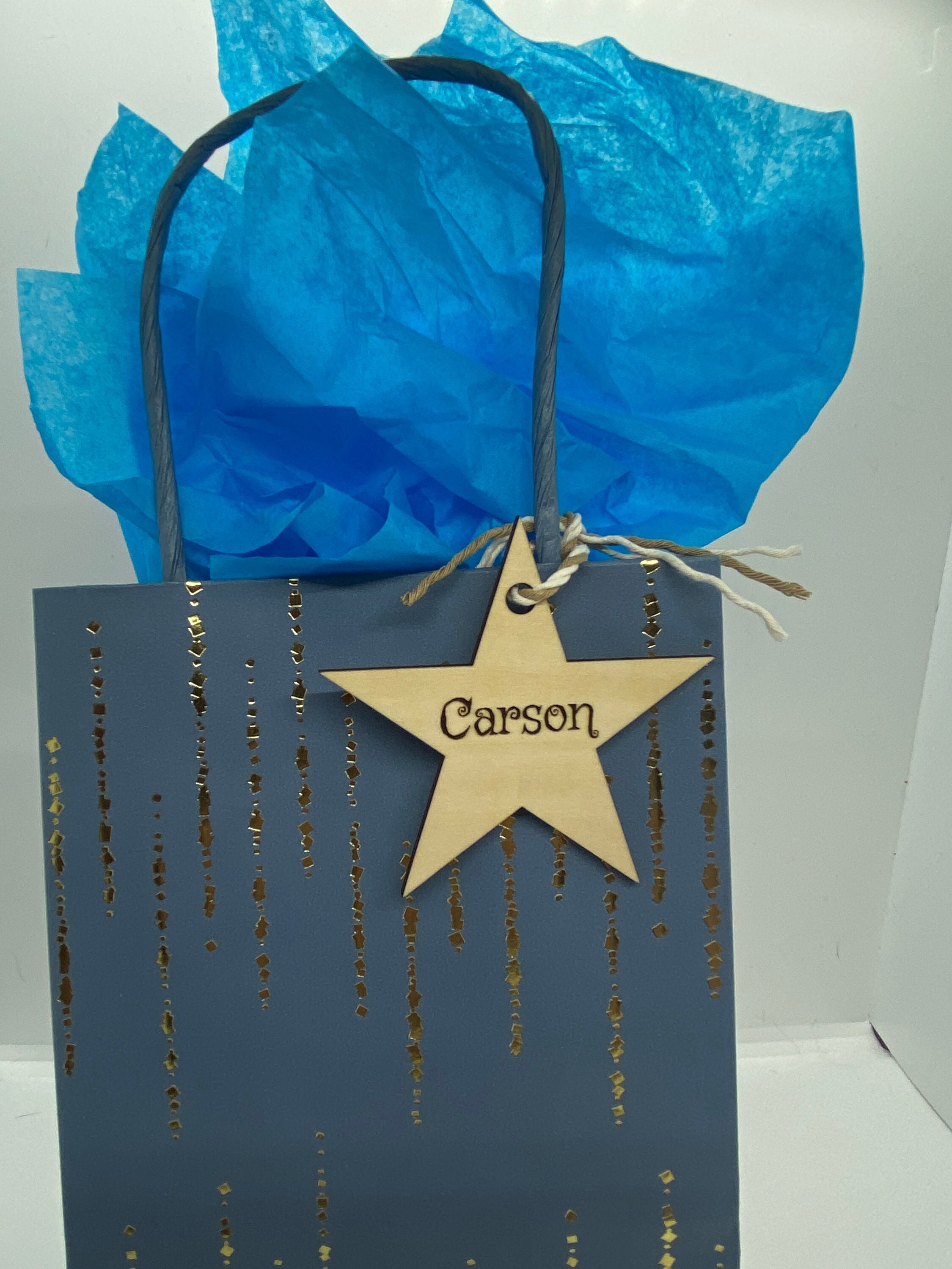 Wooden Name Tag - Star Name Tag - Party Tag - Gift Tag - Name Sign ...