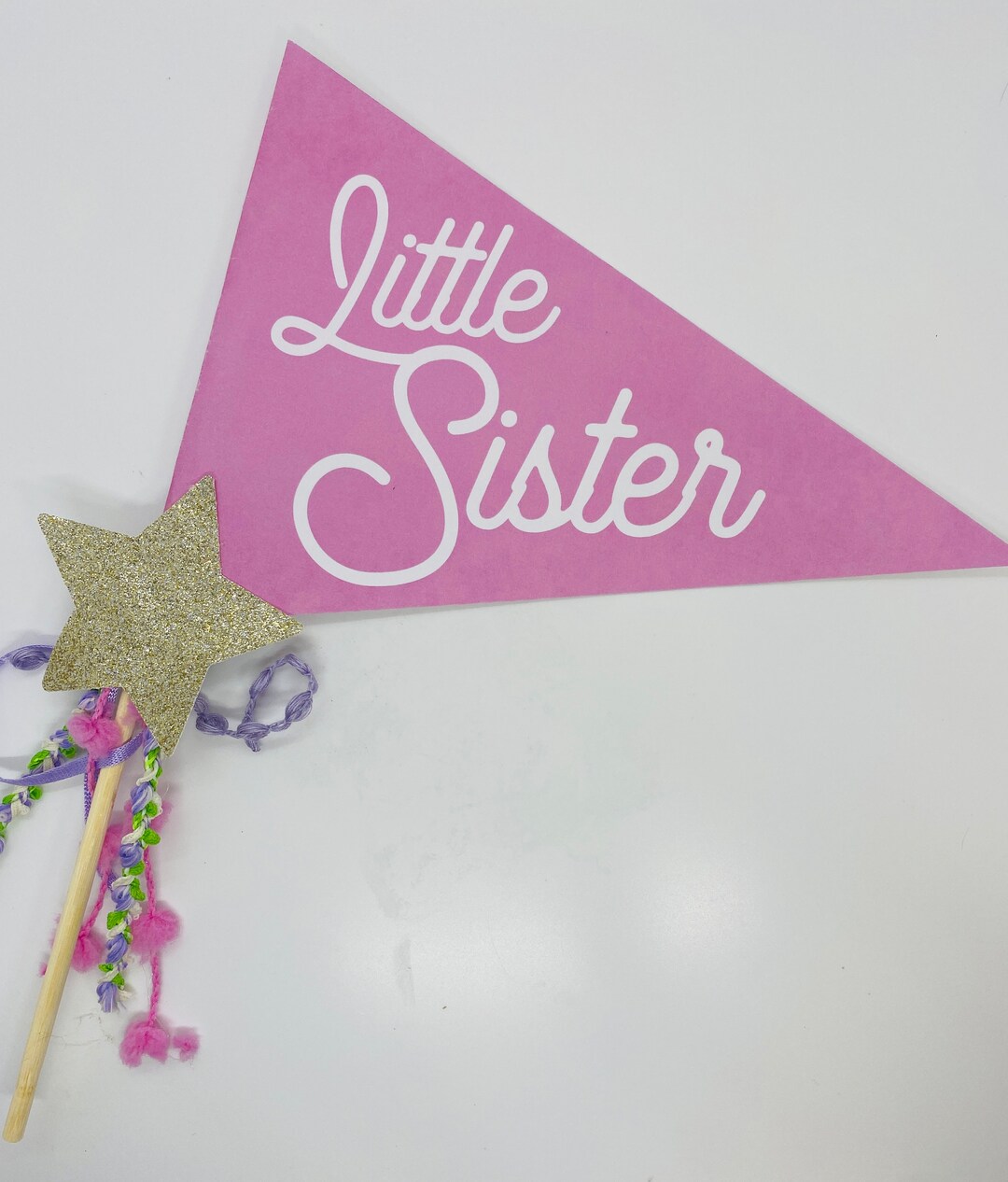 Little Sister Pennant Flag Printable Pennant Flag Printable Instant ...