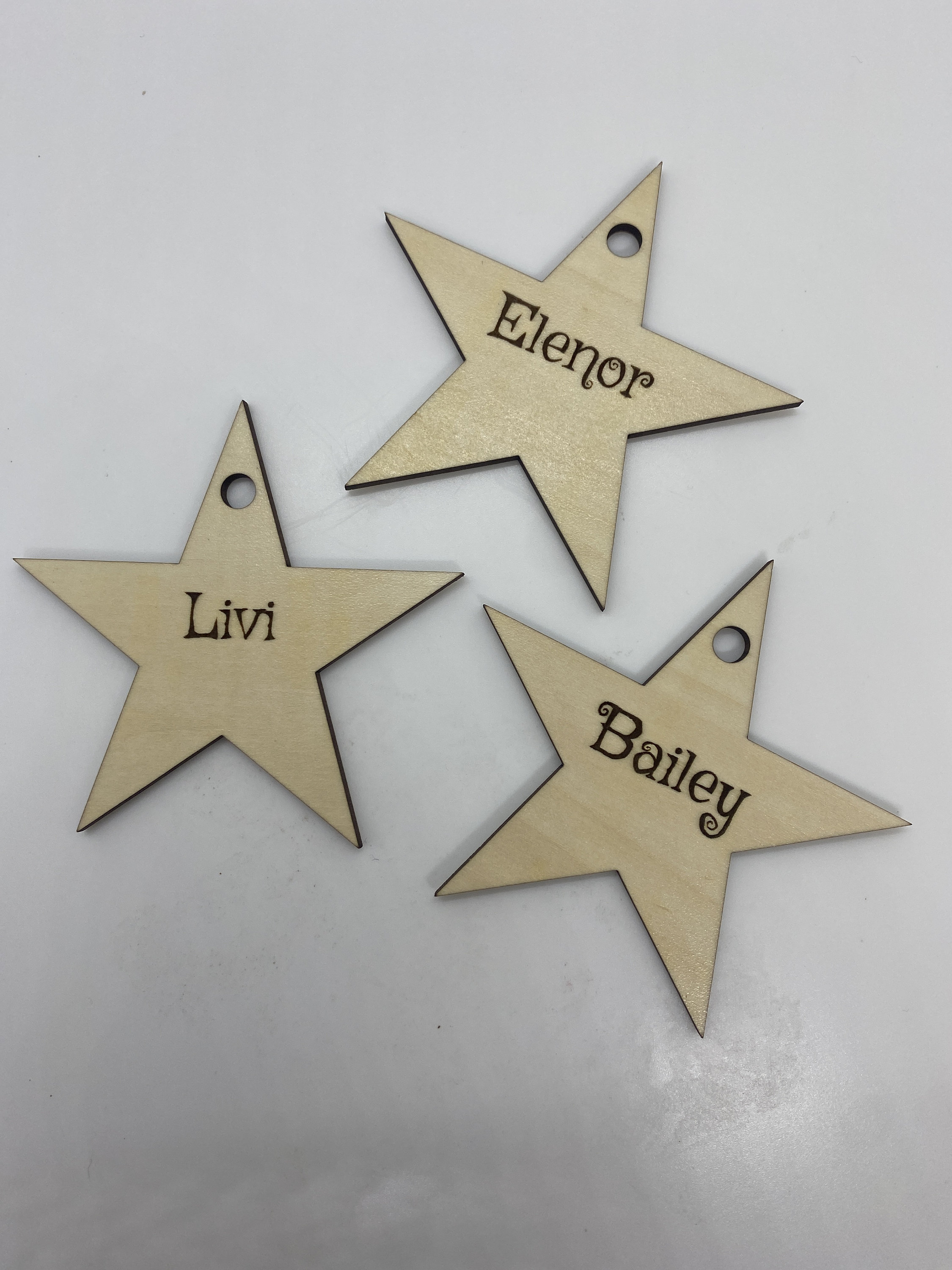 Wooden Name Tag Star Name Tag Party Tag Gift Tag Name Sign Small Name ...