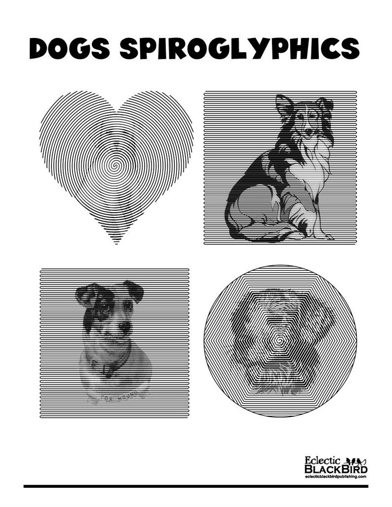 20 Dogs Spiroglyphics Printable, Instant Download Printable Coloring ...