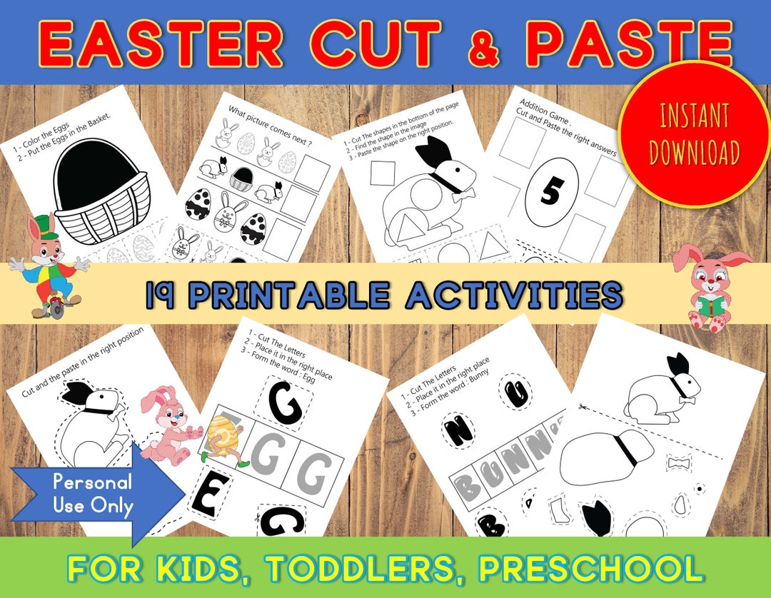 Easter Cut & Paste Activities Cutting Activity, Scissor Control Skills ...