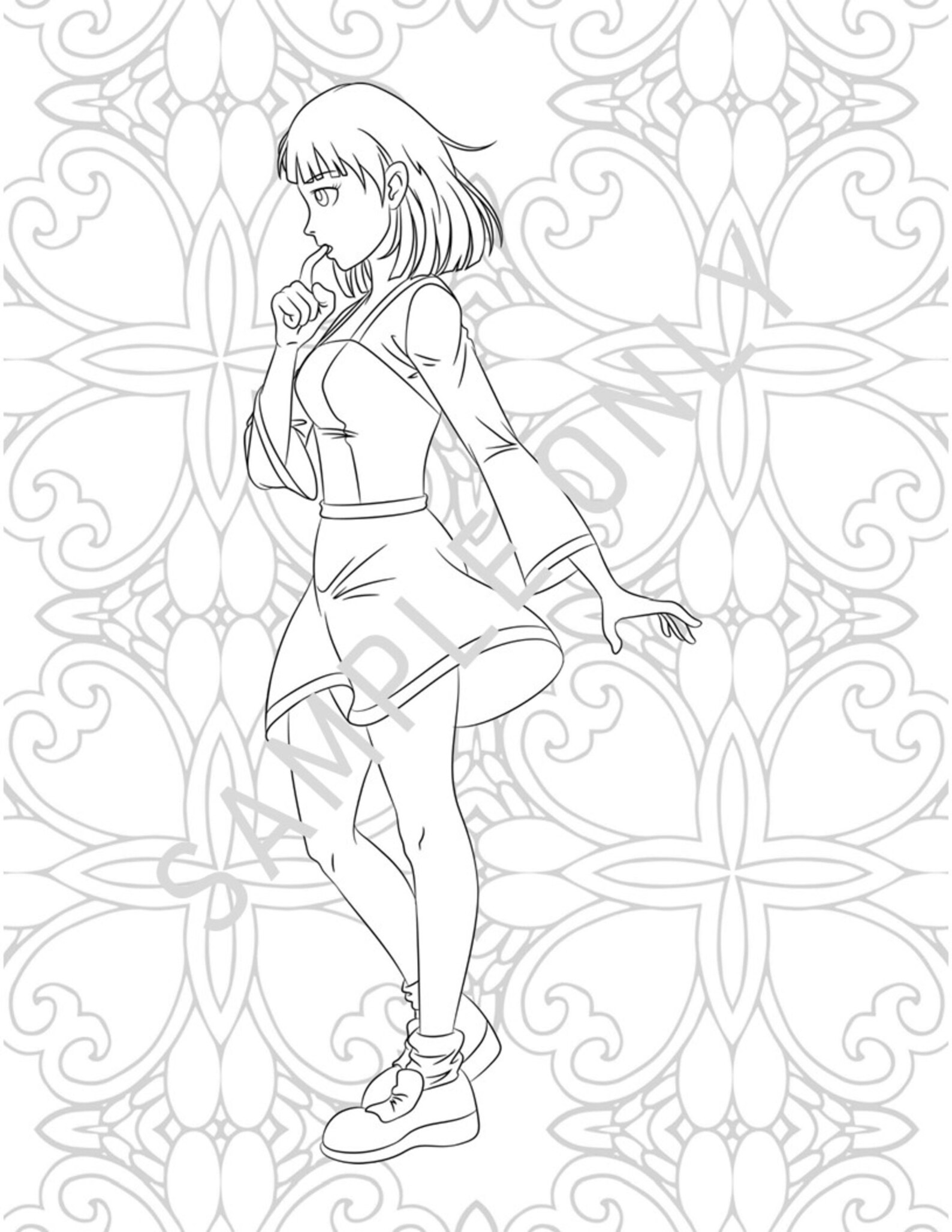 Manga Anime Character Printable Coloring Pages, Fan Art Printable ...