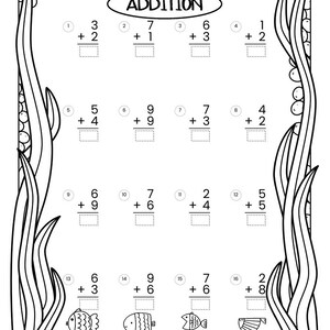 Addition Kindergarten Math Workbook Volume 3, Beginner Math Book for ...