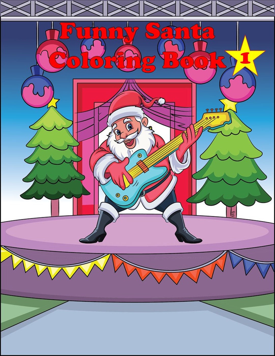 Funny Santa Coloring Book 1, Coloring Book Practices for Kids ...