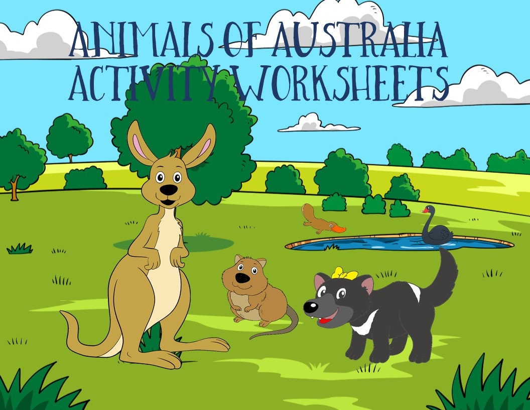 Animals of Australia Activity Worksheets Fun Learning Activity for Kids ...