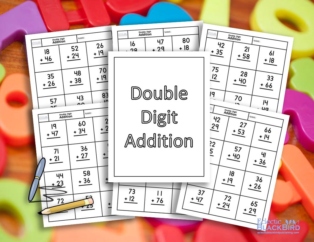 Double Digit Addition Worksheet | Printable Addition Practice for ...