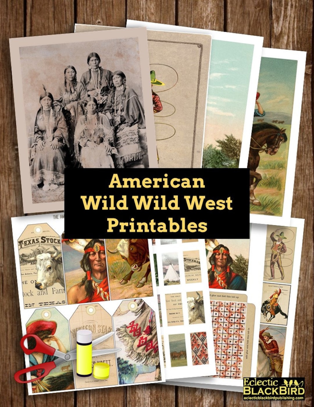 American Wild Wild West Printables Vintage Wall Decors American West ...