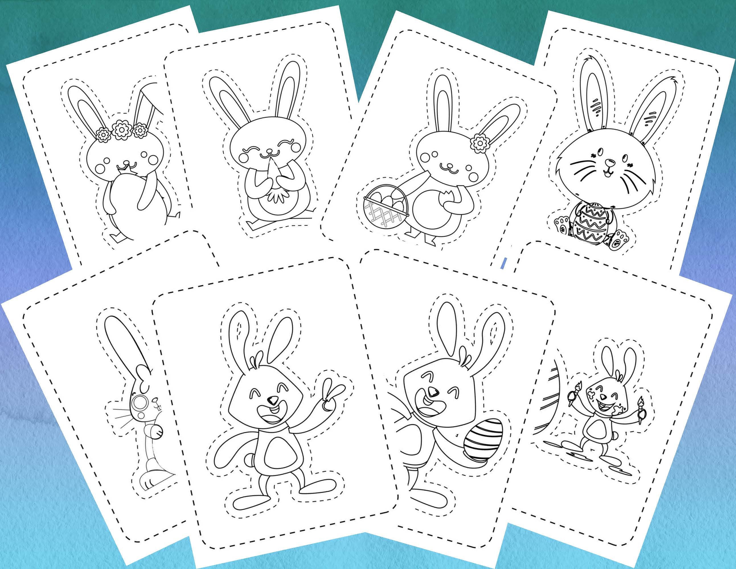 Easter Bunny Fun Scissor Skills, Cutting Activity, Scissor Control ...