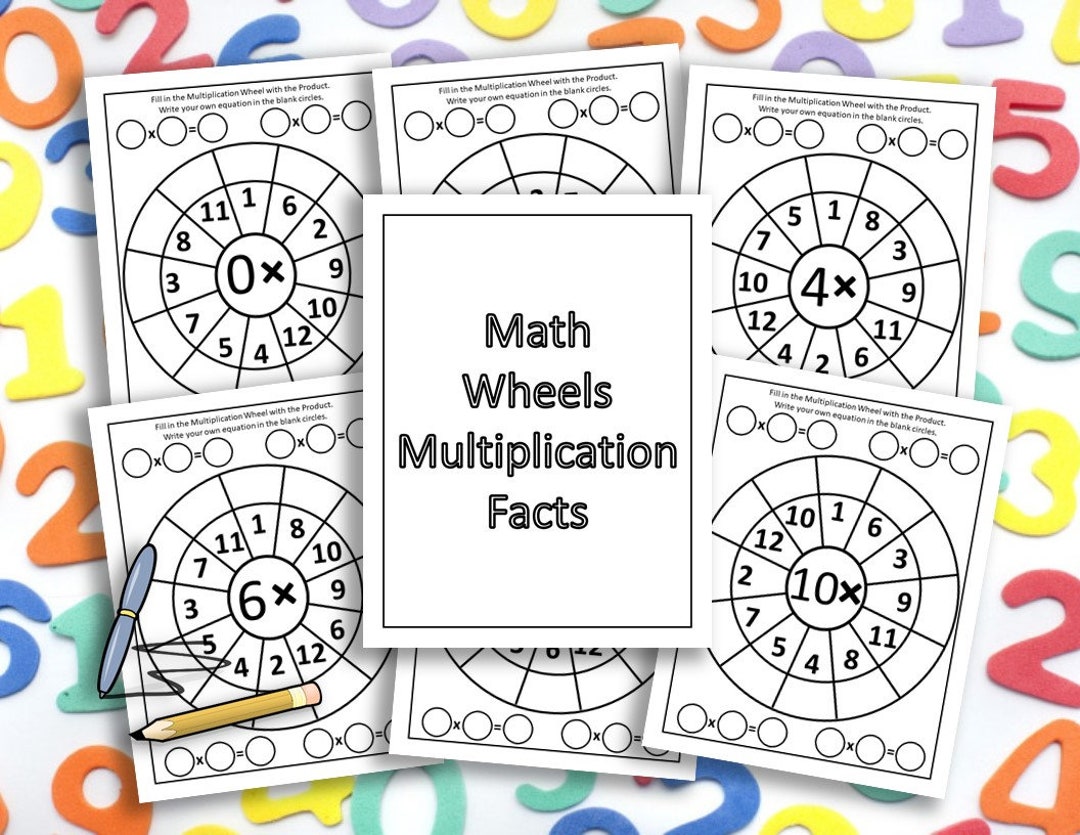 Math Wheels Multiplication Facts | PDF Multiplication Practice for ...