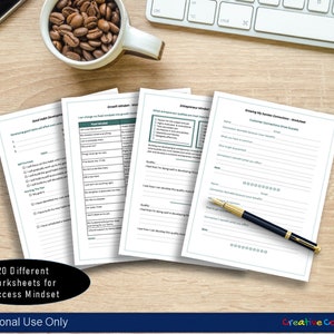 Success Mindset Worksheet Printable | Developing A Successful Mindset ...