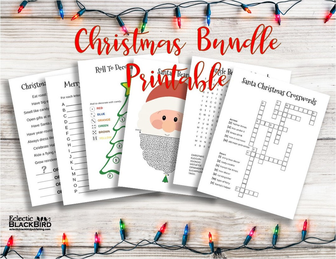 Christmas Bundle Printable | Instant Download Christmas Activity ...
