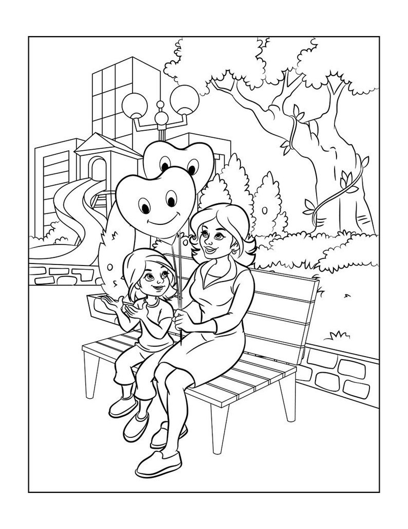 Mom and Me Coloring Activity Book, Mother and Child Coloring Activity ...